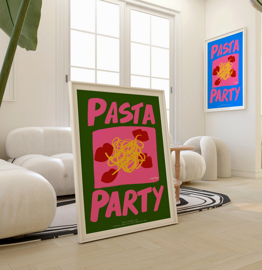 Pasta party print - Blue – Nephthys Foster
